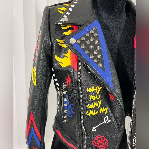 Nevada Love | Jackets & Coats | Nevada Love France Faux Vegan Studded ...